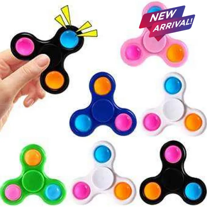 Pop It Fidget Spinner Sensory Simple Dimple Toy Relieve Stress | Daraz.pk