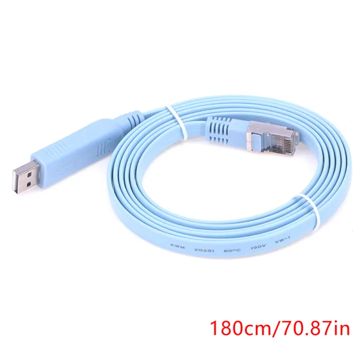 1.8M USB To RJ45 USB To RS232 Serial To RJ45 CAT5 Console Adapter Cable ...