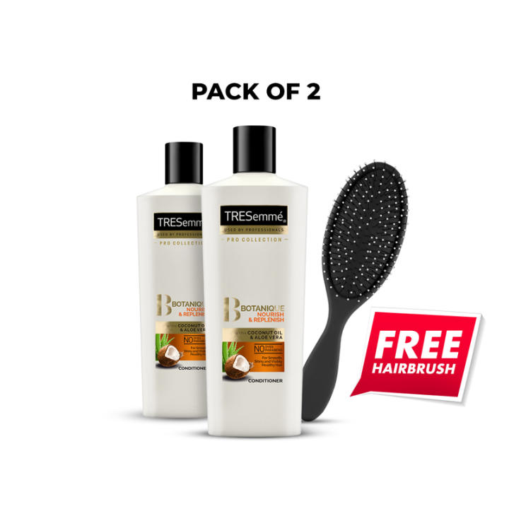 Free Hairbrush With Pack Of 2 Tresemme Botaniques Nourish And Replenish