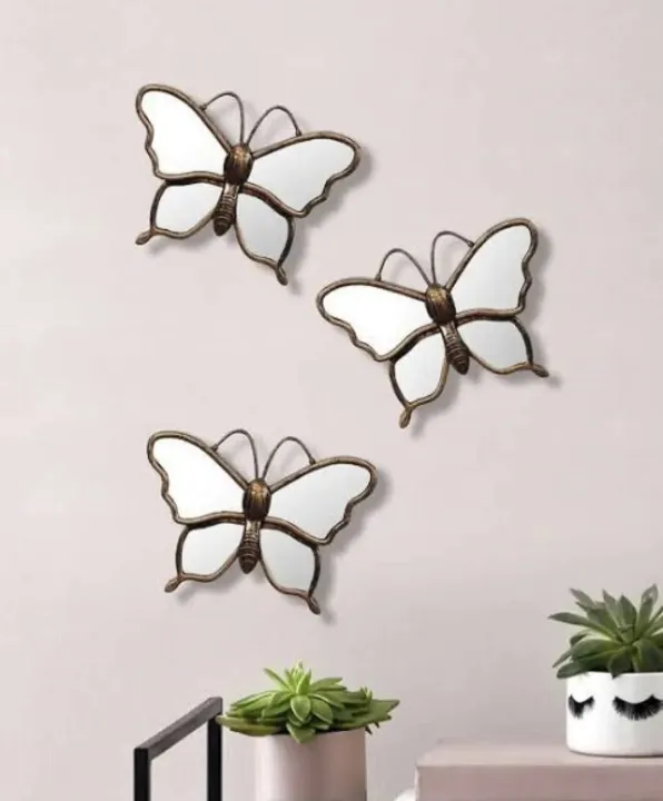 Butterfly Mirror for Wall I 3 Piece Butterfly Mirror I Butterfly Miror ...