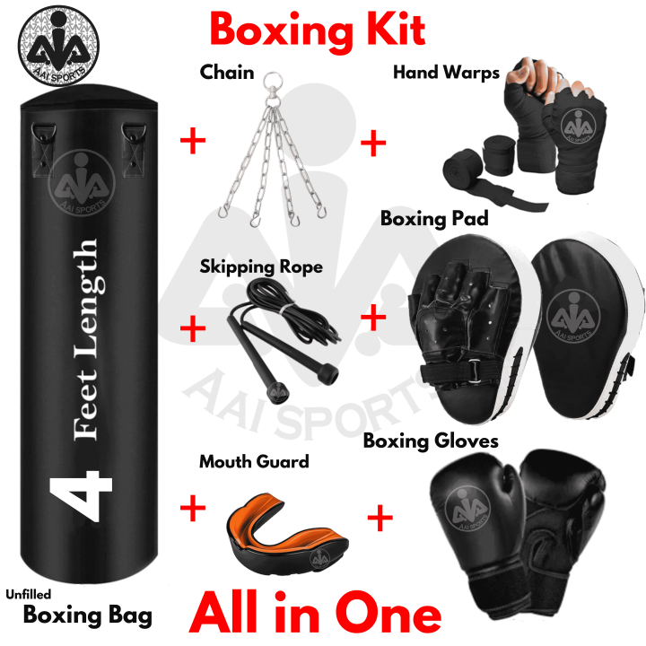 Boxing Kit Set for Adults, 7 in 1, Punching Bag Set, Complete Boxing ...