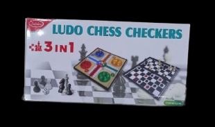 3 in 1 Ludo and Chess CHECKERS | Daraz.pk