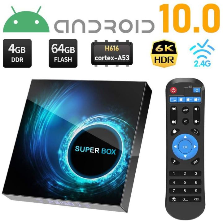 Super Box 4GB-64GB | Android 10 | 6K Resolution | Android TV Box | Daraz.pk