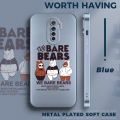 YYDS for OPPO Reno Ace / Realme X2 Pro Back Cover for Three Bears Electro Plating Frosted Lens ...