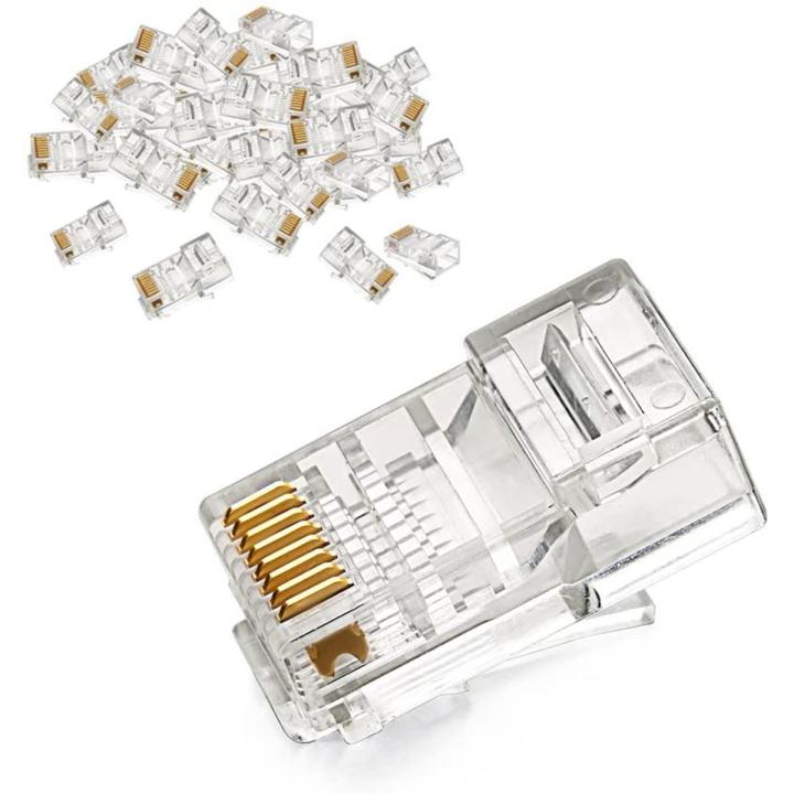 UG-REEN RJ45 Connector Cat5E Cat5 Crimp Modular Connector 50 Pack ...
