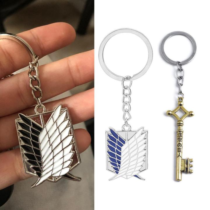 Anime Attack on Titan Cosplay Keychain Eren Jaeger Key Levi Survey ...