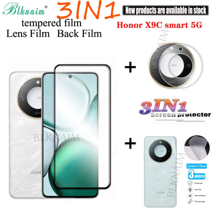 BLKNAIM 3 in 1 honor X9C smart 5G clear Tempered Glass for honor X9C ...