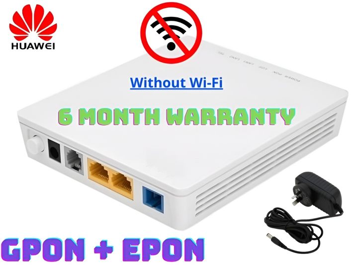 Huawei XPON Fiber Optic ONU Without Wi-Fi At Low Price With Adoptor ...