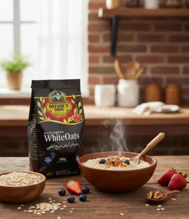 Nature’s Own Quick Cooking White Oats 500g ,Healthy Breakfast Cereal ...