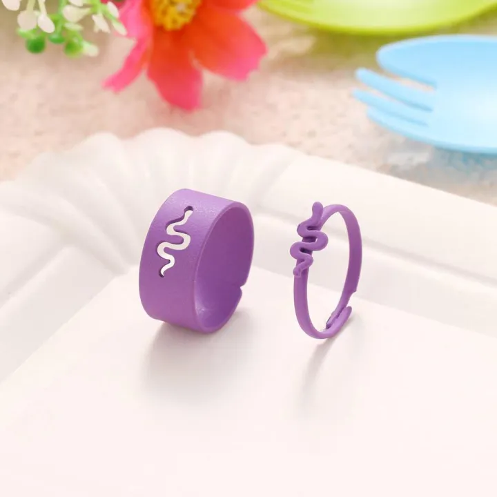 IFMIA 2 Pairs Trendy Ins Stylish Star Moon Couple Finger Rings for ...