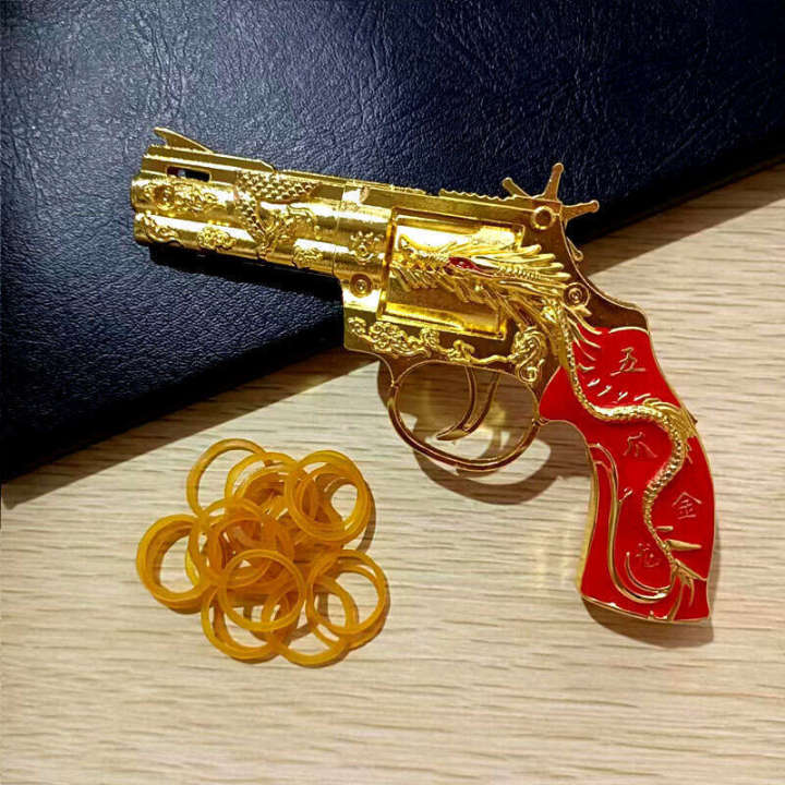 Alloy Left Wheel Gun Childrens Toy with Repeatable Rubber Band Jedi ...