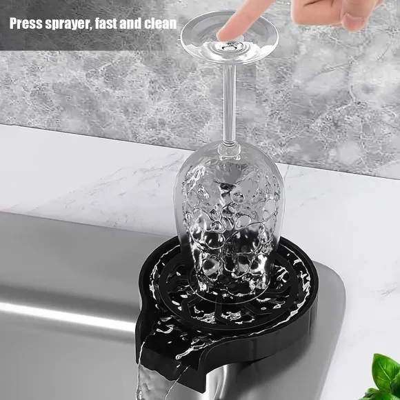 Automatic Glass Rinser | Powerful Sink Cup Washer for Bar Glasses, Mugs ...