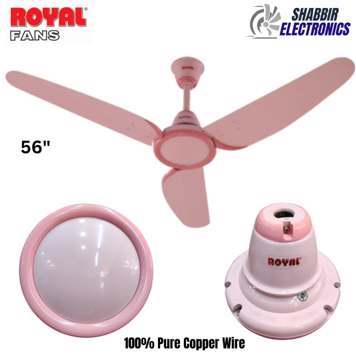 Roya fan ceiling fan crown model 56 inch pure copper wire energy saver fans | Daraz.pk