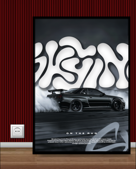 Nissan Skyline R34 wall decoration photo frame and wall hanging home ...