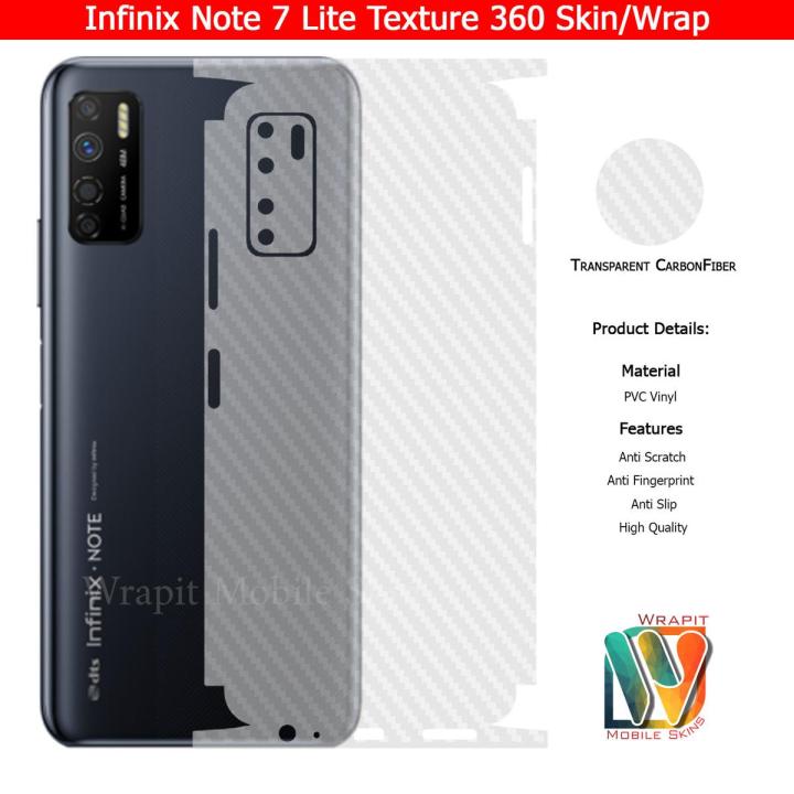 Infinix Note 7 Lite Skin/Wrap 360 Protection Carbon fiber/ Matte ...