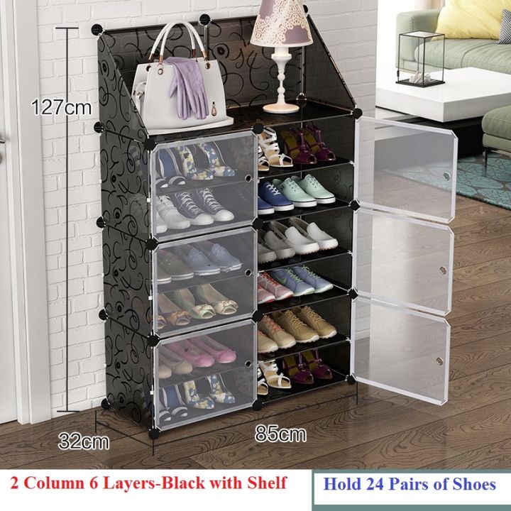 Interlocking Plastic Cabinet for 15-20 Pairs, Portable economical dust ...