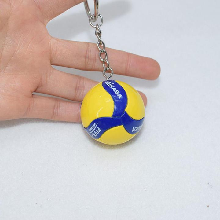 SHENGDA Cute Volleyball Keychain Sport Key Chain PVC Leather Volleyball ...