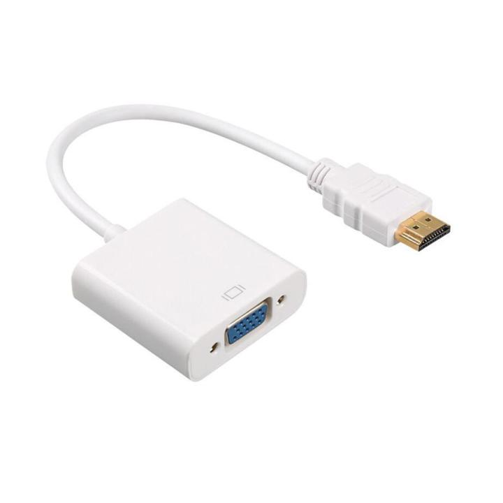 Hdmi To Vga Converter - White (Converts both audio and sound signals ...