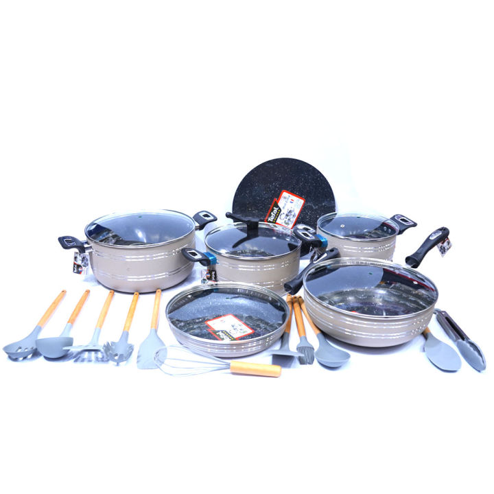Tefal (Original) Non Stick Cook Ware Set - 22 Piece Set | Daraz.pk