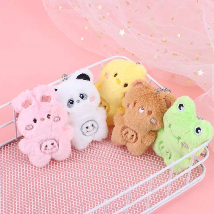 Plush Stuffed Animal Keychain Creative Cartoon Kawaii Couple Chubby ...