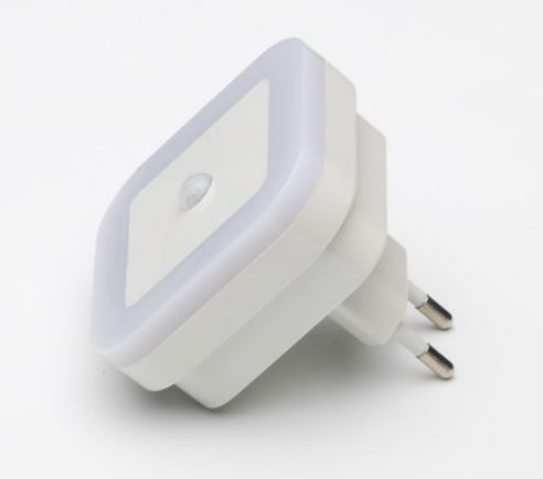 Human Body PIR Motion Sensor LED Night Light – Automatic ON/OFF, Plug ...