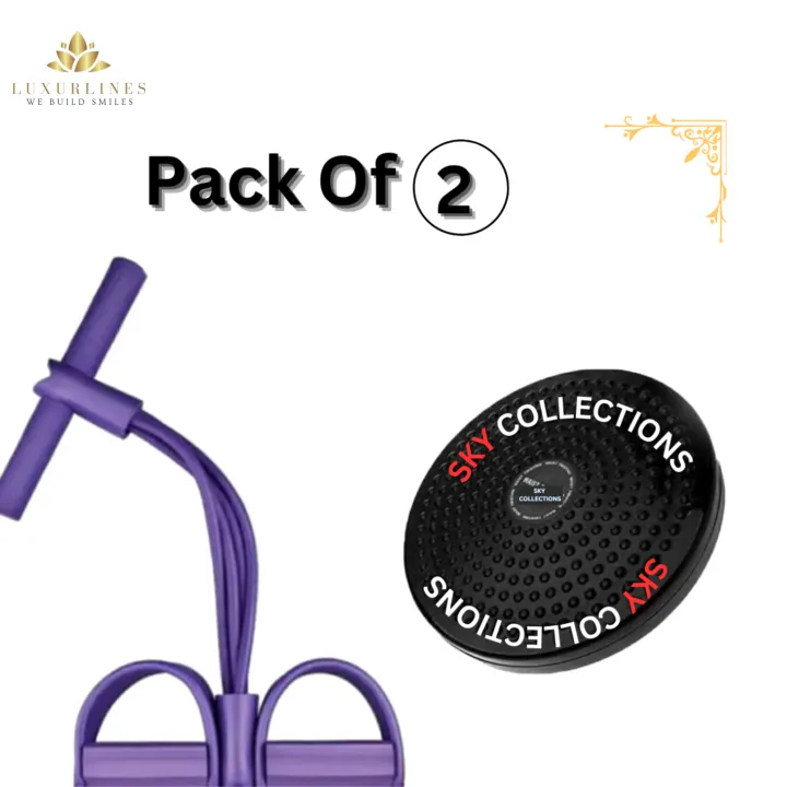 Pack of Pull Reducer Tummy Trimmer & Twister Disc Set for Weight Loss ...