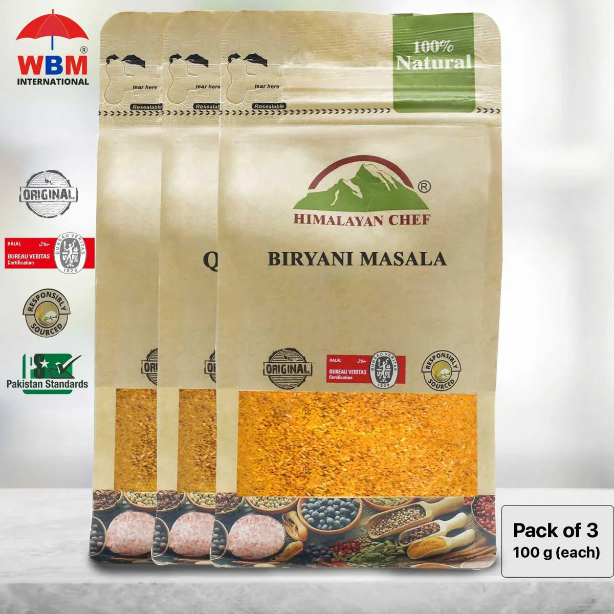 (Pack of 3) Himalayan Chef Biryani Masala - 100 g | Qorma Masala ...