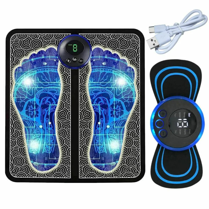Electric Ems Foot Massager And Mini Massager 2 In 1 Bundle For Men And Women Matpadpatch Muscle