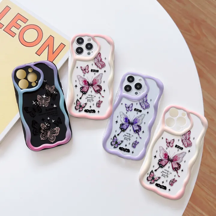 YYDS for iPhone 11 Pro Max Back Cover Cartoon Butterfly Case Cream ...
