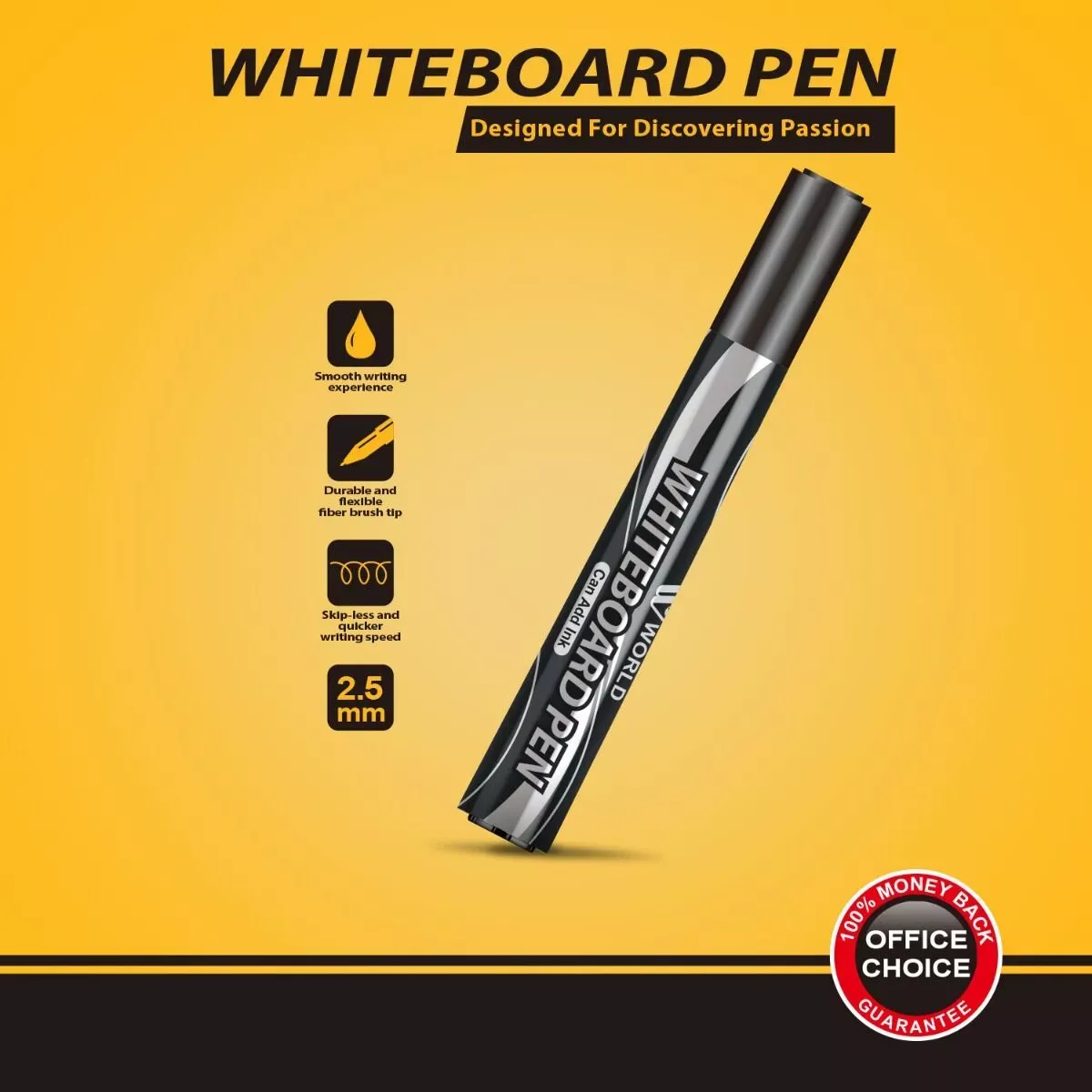 (Pack of 12) 𝐖𝐁𝐌 Whiteboard Marker - Black Temporary Marker | Daraz.pk