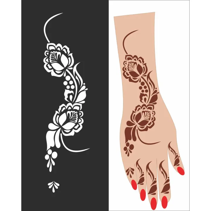 Henna sticker, Henna stencils, Mehndi design, Mehndi sticker, Henna ...