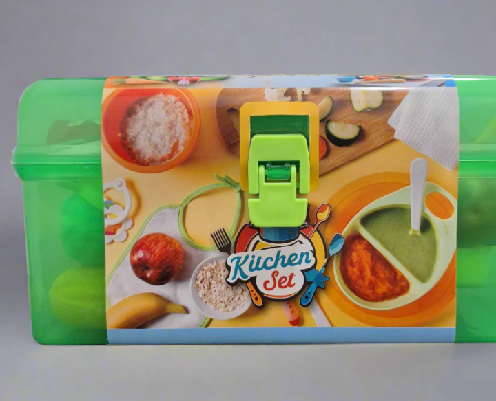 Kids Toy Kitchen Set with Storage Box | Pretend Play Cooking Set for ...