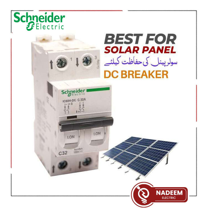 Schneider 2 Pole 32A DC 1000V Circuit Breaker Direct Current Fuse for ...