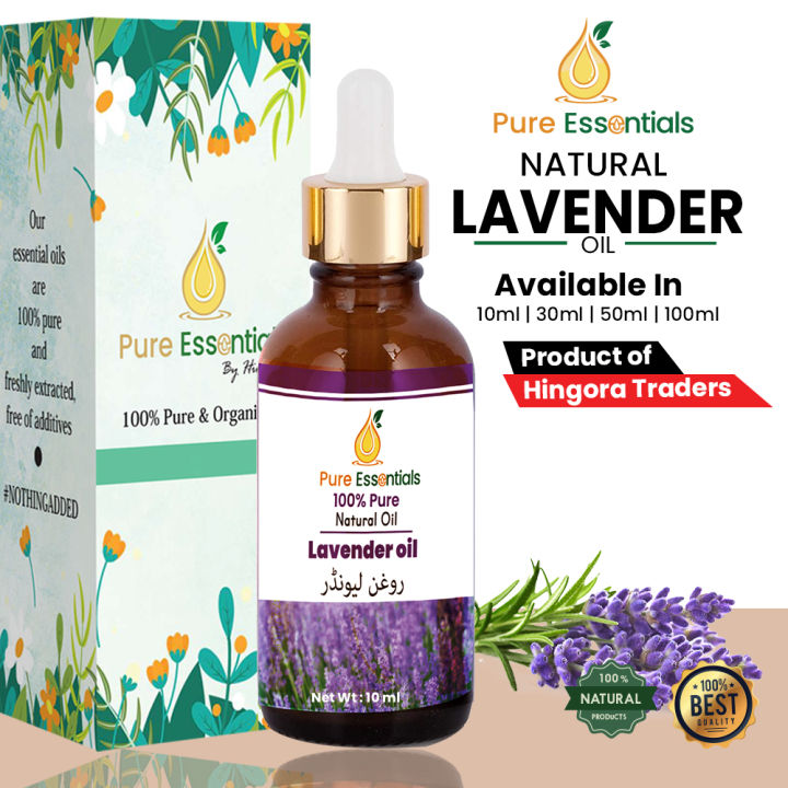 Pure Essentials Lavender Oil - 100% Pure & Natural & Herbal Oil For Healthy Skin & Hair Skin ...