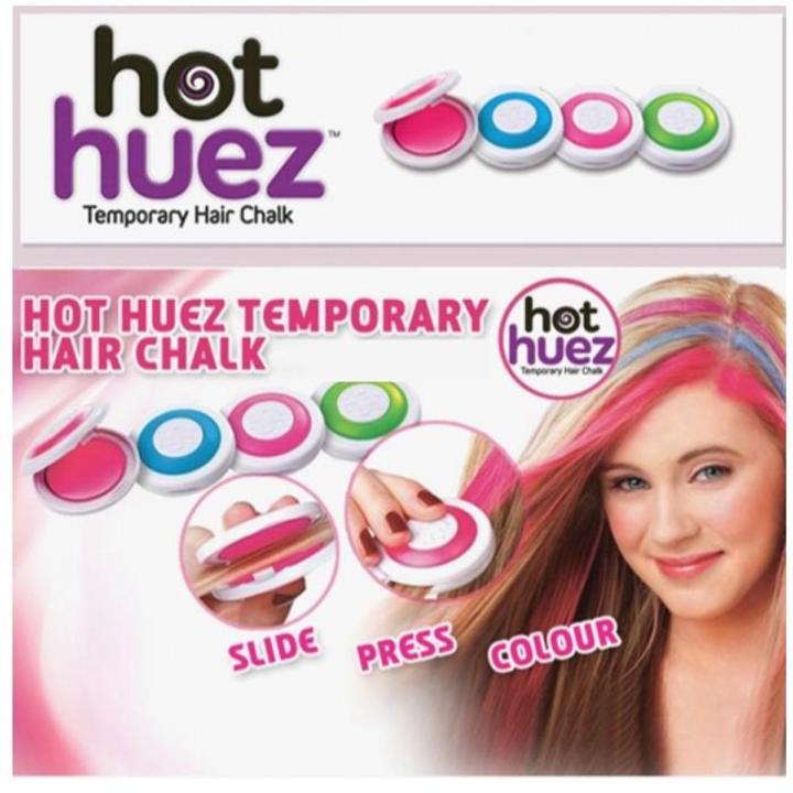 Pack of 4 - Temporary Hair Chalk Colours Safe For All Hair Types and ...