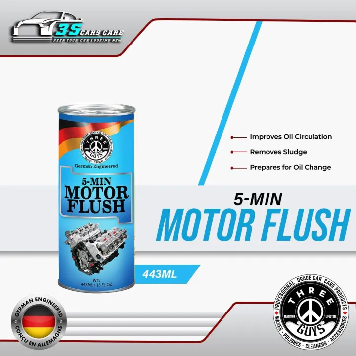 5-MIN Motor Flush THREE GUYS (German Engineered) 443ML | Engine Flush ...
