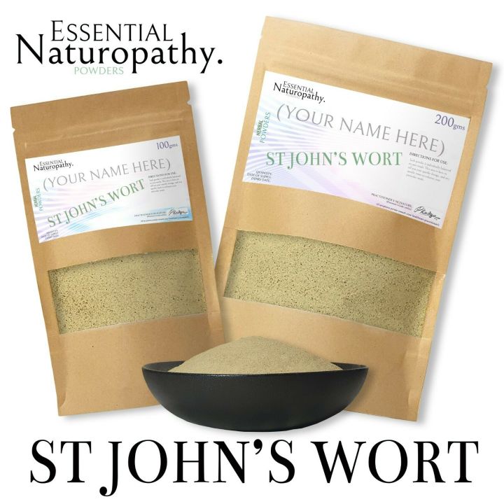 ST JOHNS WORT POWDER 100% Certified Organic (Hypericum perforatum) 200g ...