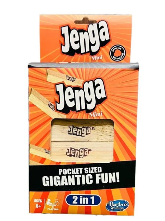 24pcs Mini Jenga Stacking Blocks Tower Wooden Game - 2in1 Wood Toys ...