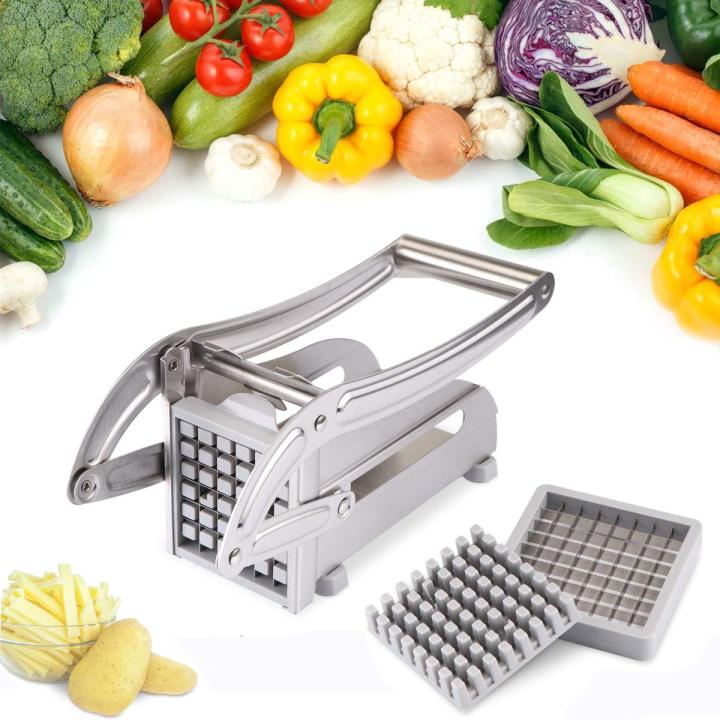 Stainless Steel French Fries Cutters Potato Chips Strip Cutting Machine ...