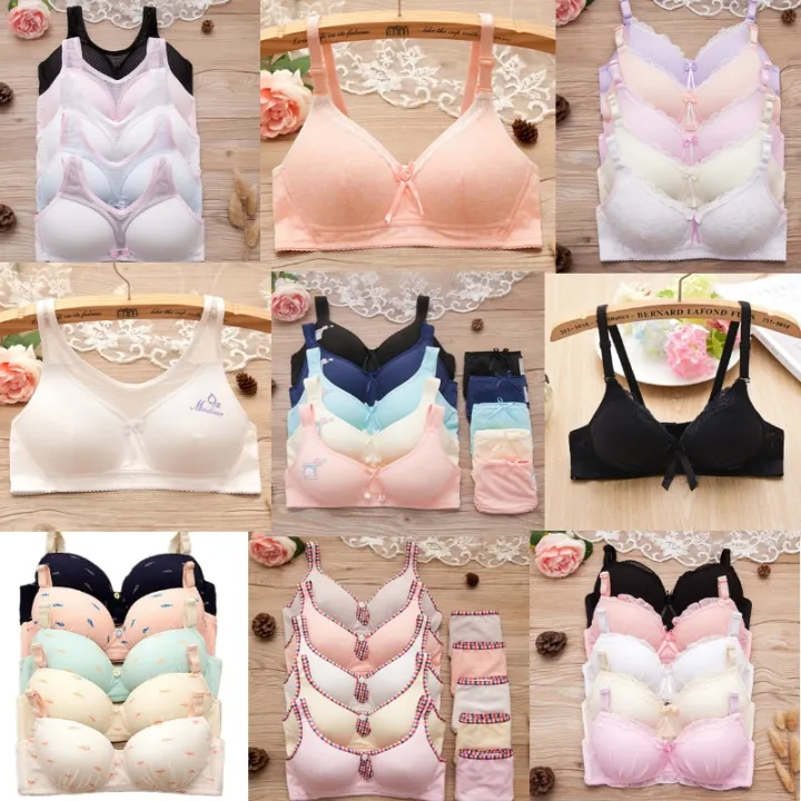 3pcs Young Girls First Training Bra Teenage Sport Puberty Girl Underwear Teen Child Fitness Bra ...