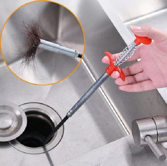 Online Karachi - Sink Wire Cleaning Hook Snake Piper, Multifunctional Wire Brush Hand Sink ...