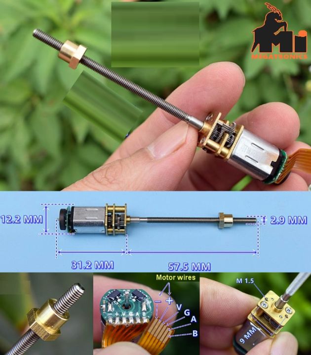 5V Precision electronic lock motor N20 linear Slider deceleration motor ...