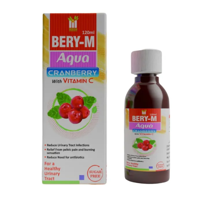 BERY-M 120ML (Cranberry With Vitamin C) For a Healthy Urinary Tract - Sugar Free Syrup | Daraz.pk