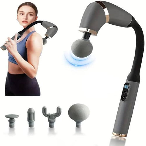 Long Handle Deep Tissue Massage Gun, Handheld Muscle Massager for Pain ...