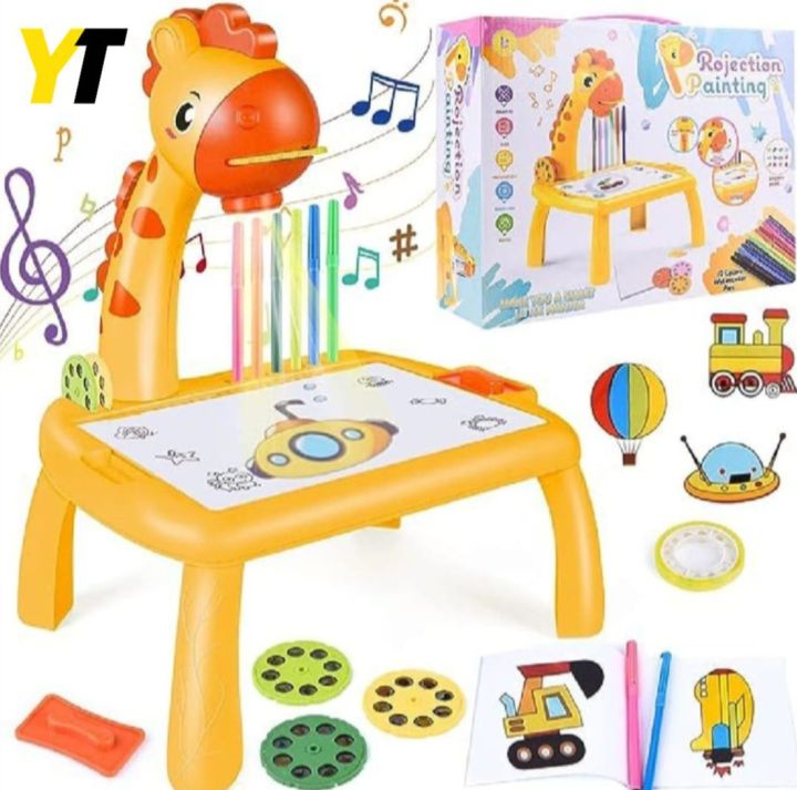 LED Projector Drawing Table for Kids – Giraffe Educational Painting ...