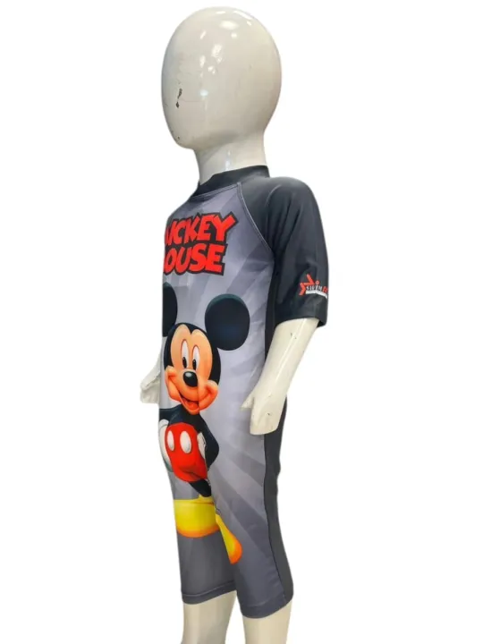 Premium Quality Mickey Mouse Full Body Swimsuit for Boys (2–11 Years ...