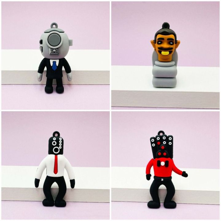 Key Ring Skibidi Toilet Anime Toilet Man Keychain Skibidi Bop Bop PVC ...