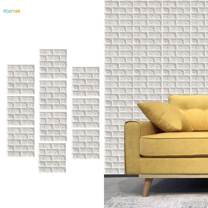 10x Foam Wall Panel Thick Foam Brick Wallpaper for Laundry Bathroom ...