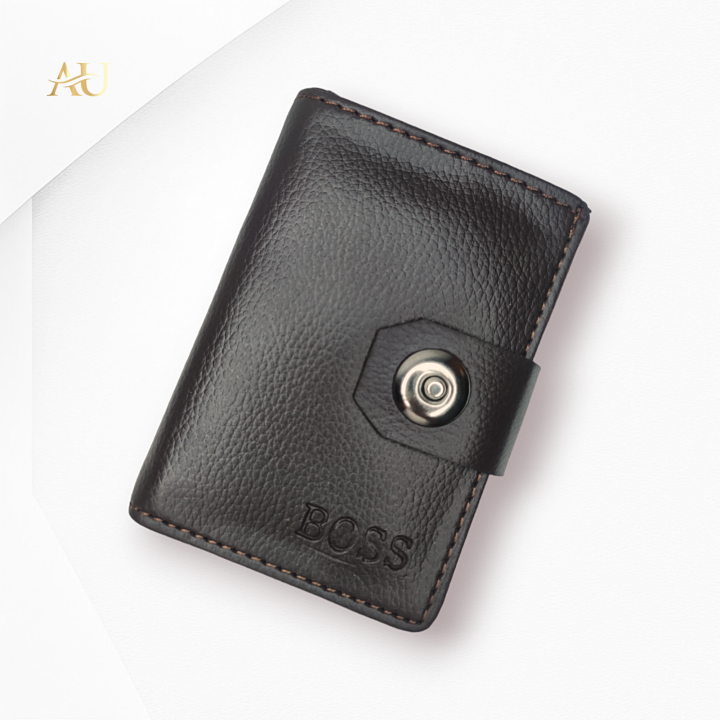 Best Slim light weight card holder wallet for men with magnetic button ...