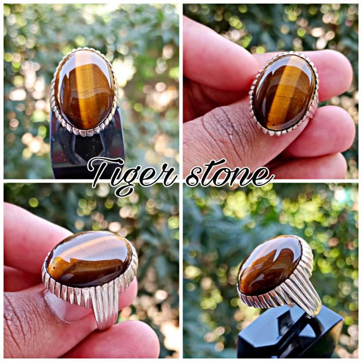 100 Natural Original Tiger Stone Ring For Men Daraz.pk